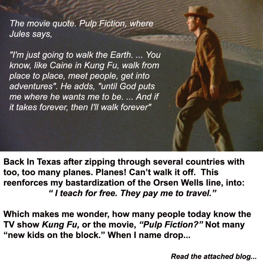TRAVEL THE EARTH LIKE CAINE IN KUNG FU • Survival Centric